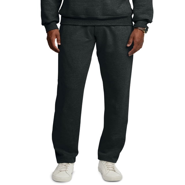 Fruit of the Loom Men's Eversoft Fleece Open Bottom Sweatpants with Hem ...