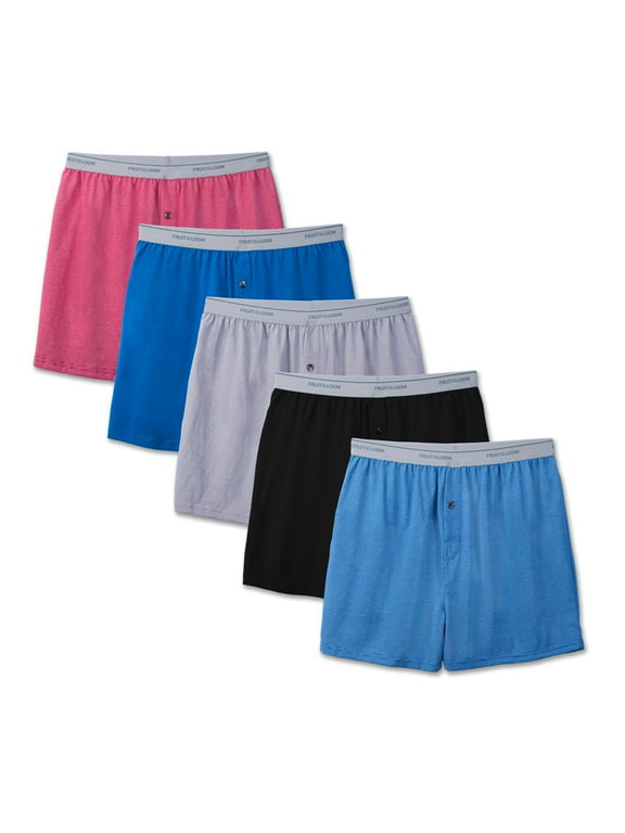 Hanes Men's ComfortSoft Waistband Solid Knit Boxers, Enhanced Freedom ...