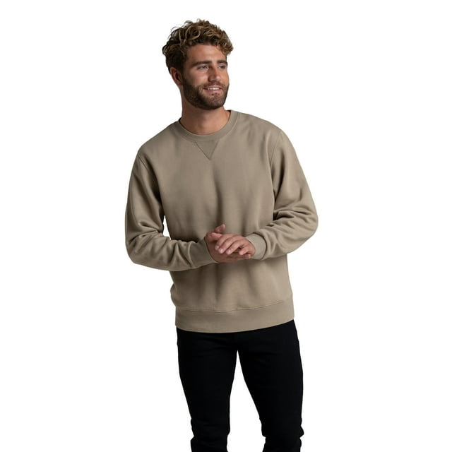 Fruit of the Loom Men's Ultra-Soft Garment Dyed Crew Sweatshirt, Sizes S - 2XL - Walmart.com