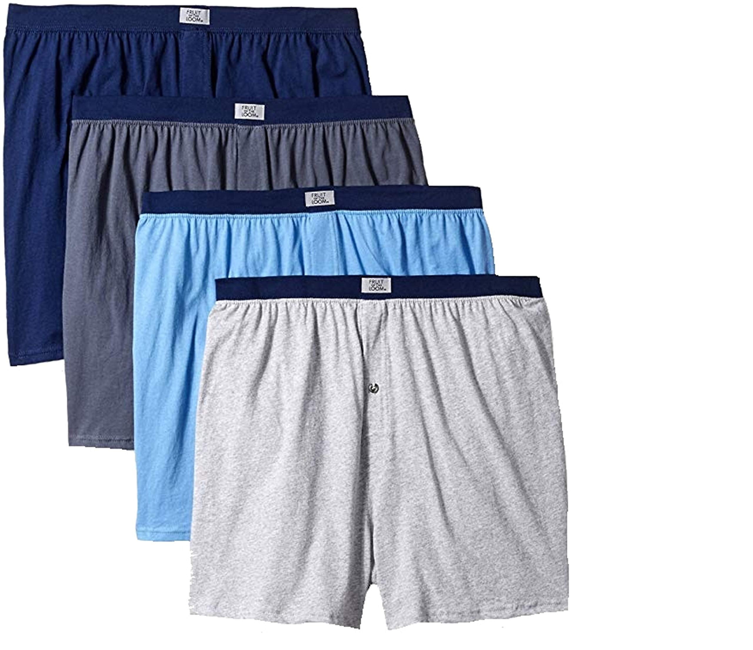 Fruit of the Loom Men's Knit Boxer 5 Pack XX-Large, Cotton Stretch ...