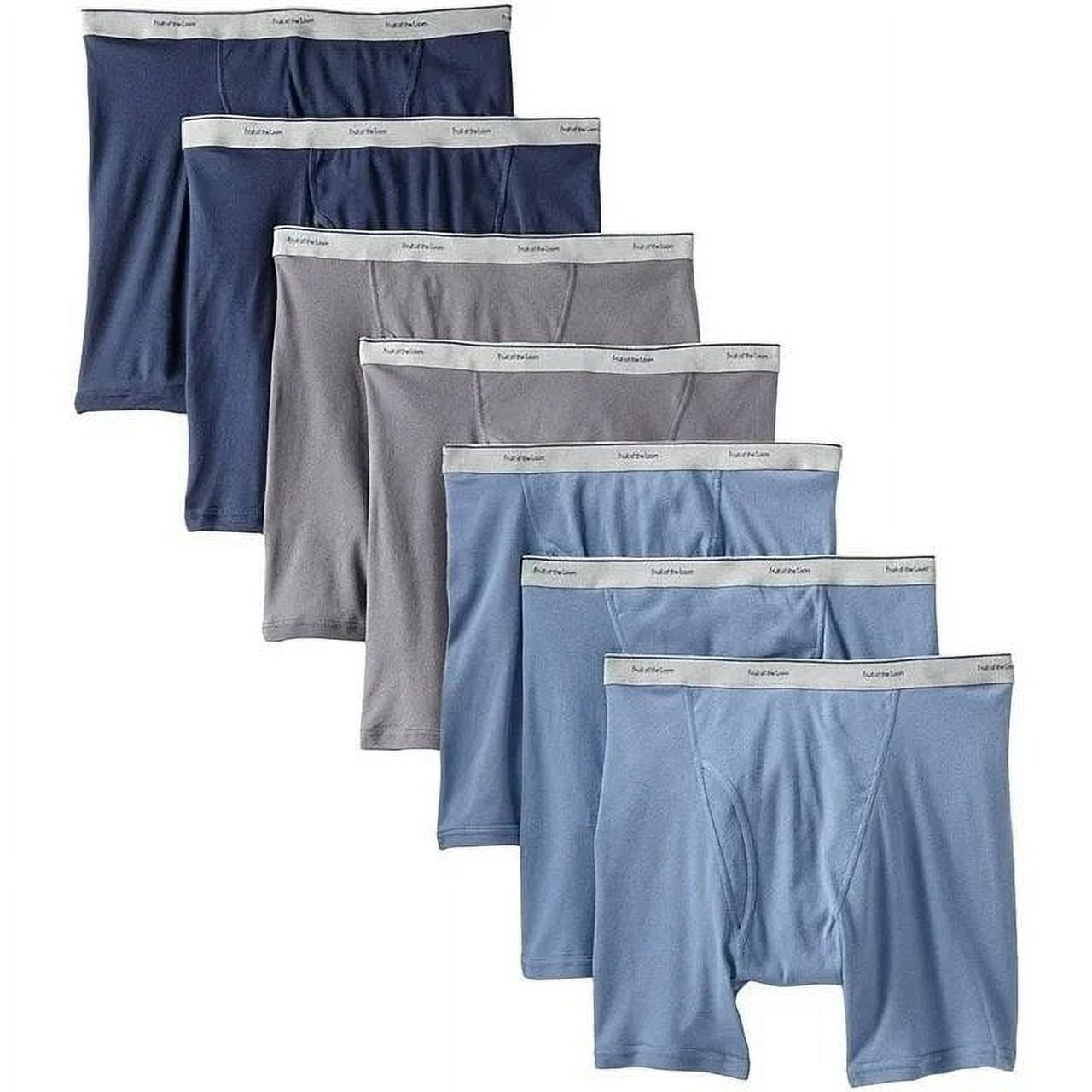 Fruit of the Loom Men's Machine Wash Cotton Boxer Brief, Black and Gray ...