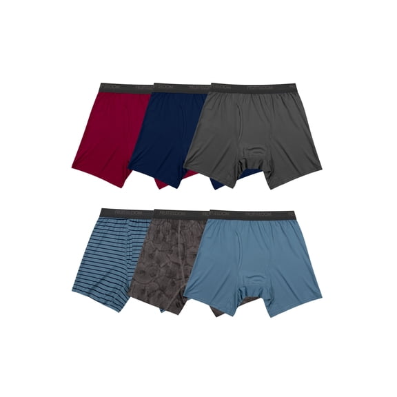 Fruit of the Loom Men's Americana Stretch Boxer Briefs, Moisture ...