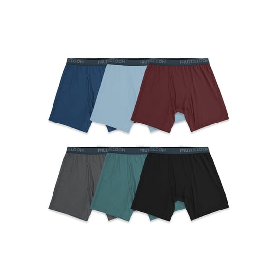 Fruit of the Loom Men's Americana Stretch Boxer Briefs, Moisture ...