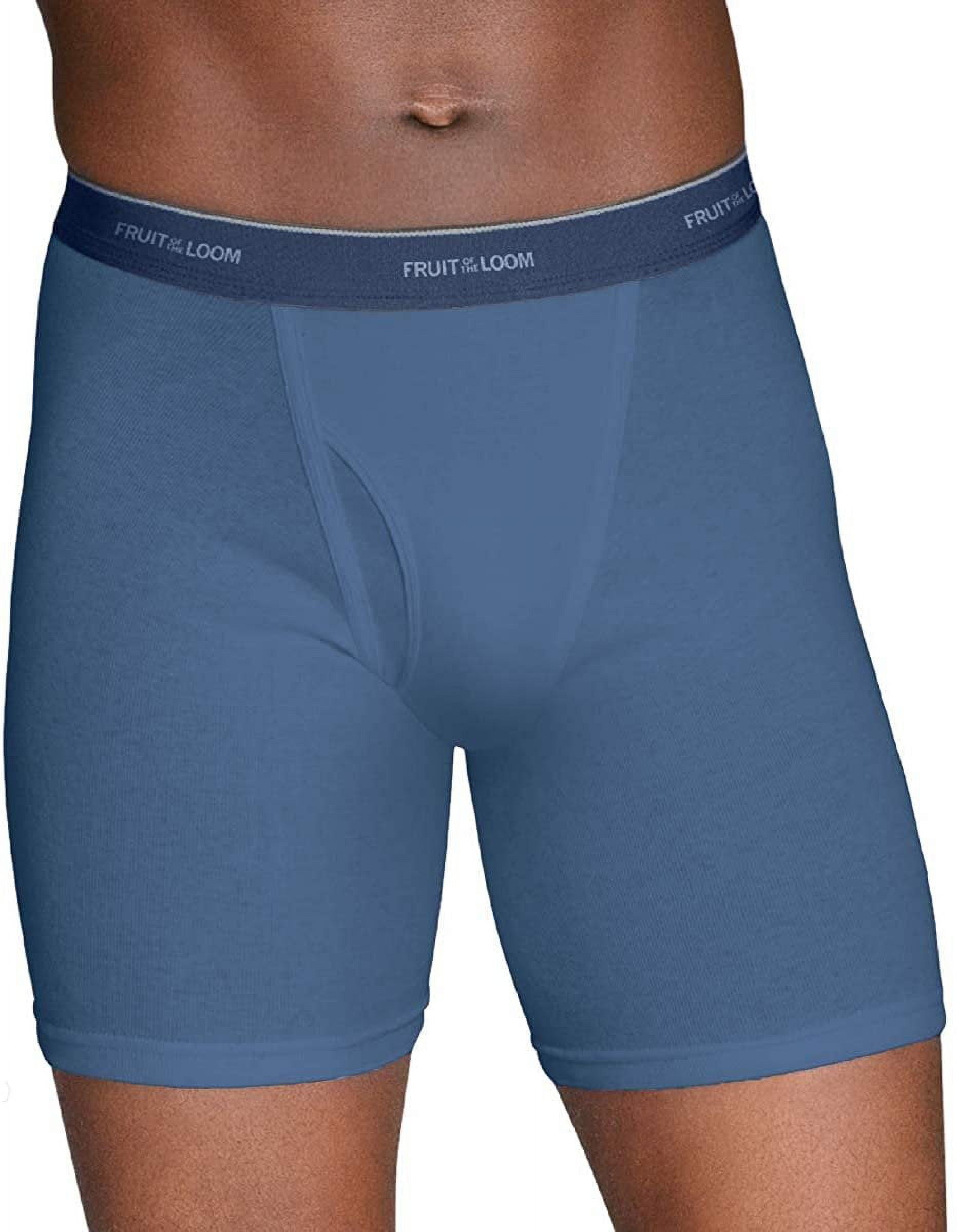 Fruit of the Loom Men's No Ride Up Traditional Fly Assorted Boxer ...