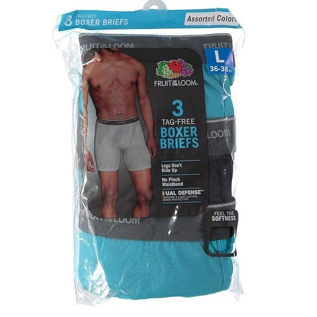 Fruit of the Loom Men's No Ride Up Traditional Fly Boxer Briefs ...