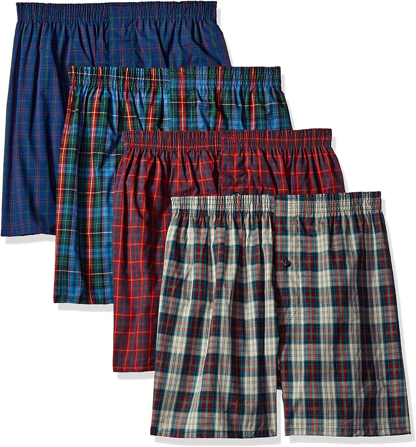 Fruit of the Loom Men's Premium Woven Boxer 4 Pack - Walmart.com