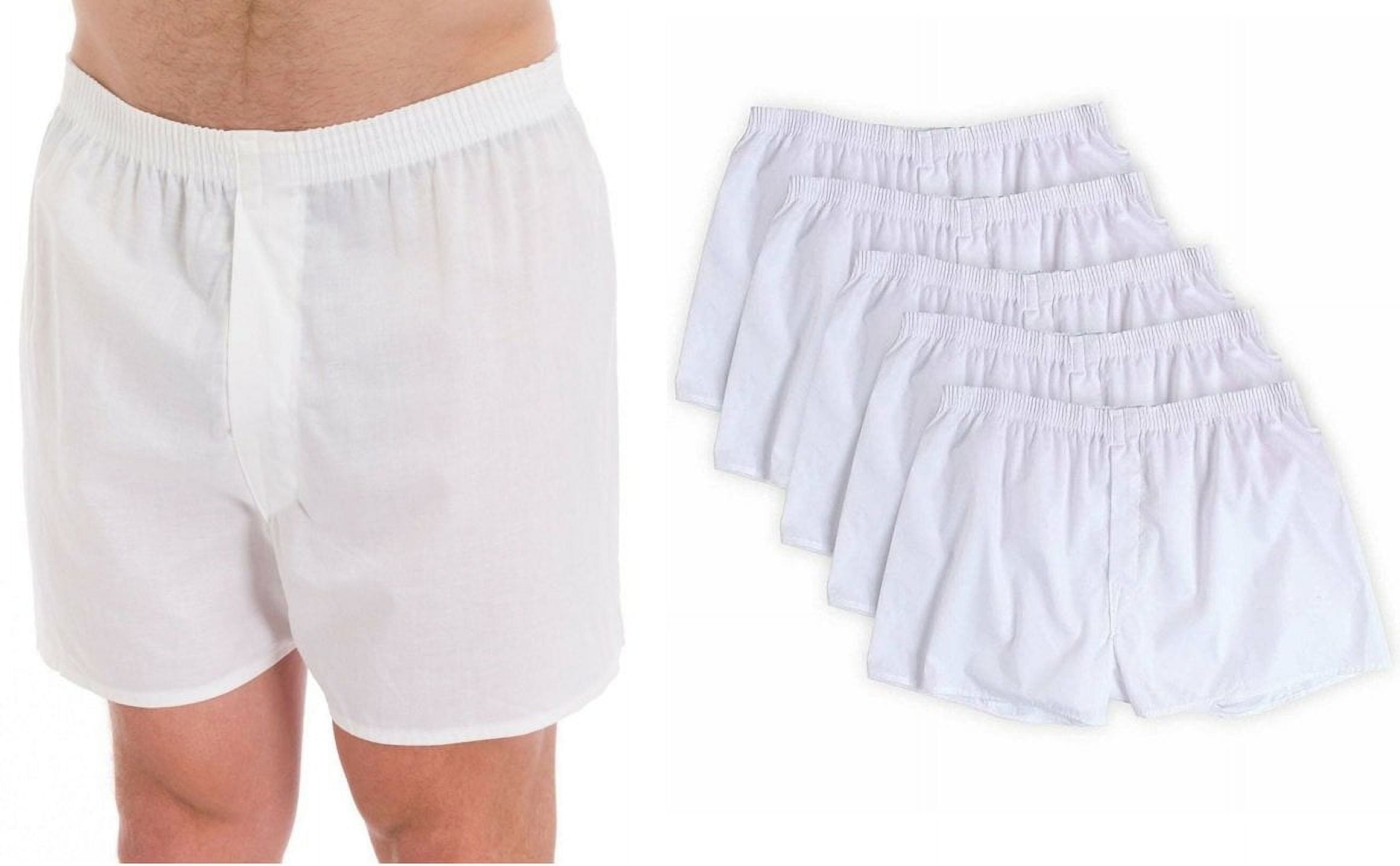 Fruit of the Loom Men's Relaxed Fit White Boxers, 5 Pack - Walmart.com