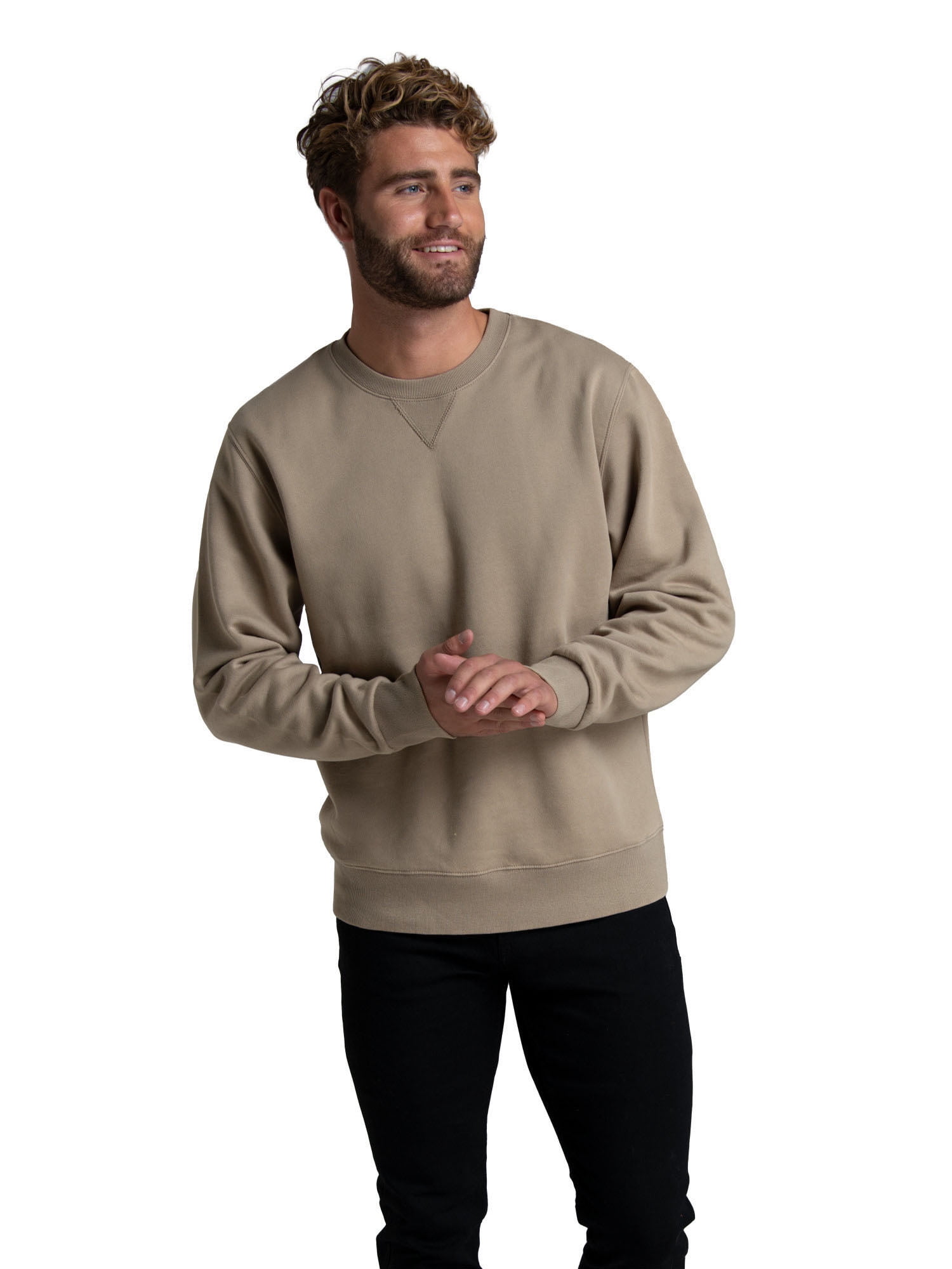 Fruit of the Loom Men's Ultra-Soft Garment Dyed Crew Sweatshirt, Sizes ...