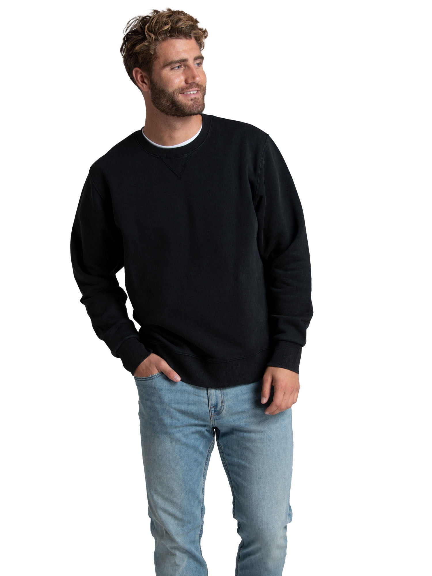 Fruit of the Loom Men's Ultra-Soft Garment Dyed Crew Sweatshirt, Sizes ...