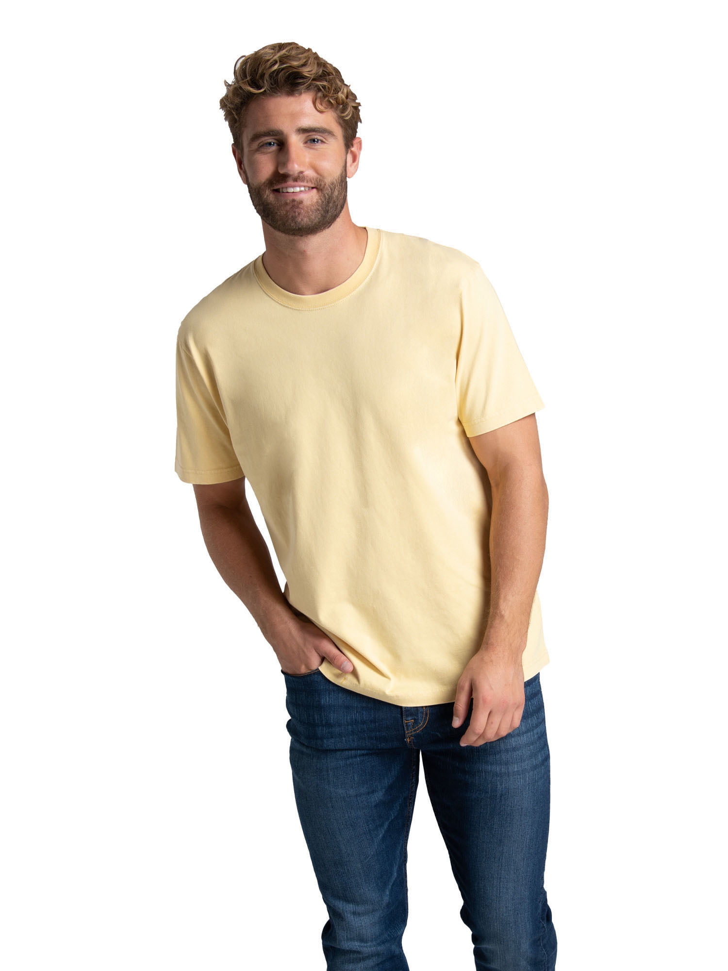Fruit of the Loom Men's Ultra-Soft Garment Dyed Crewneck T-Shirt, Sizes ...