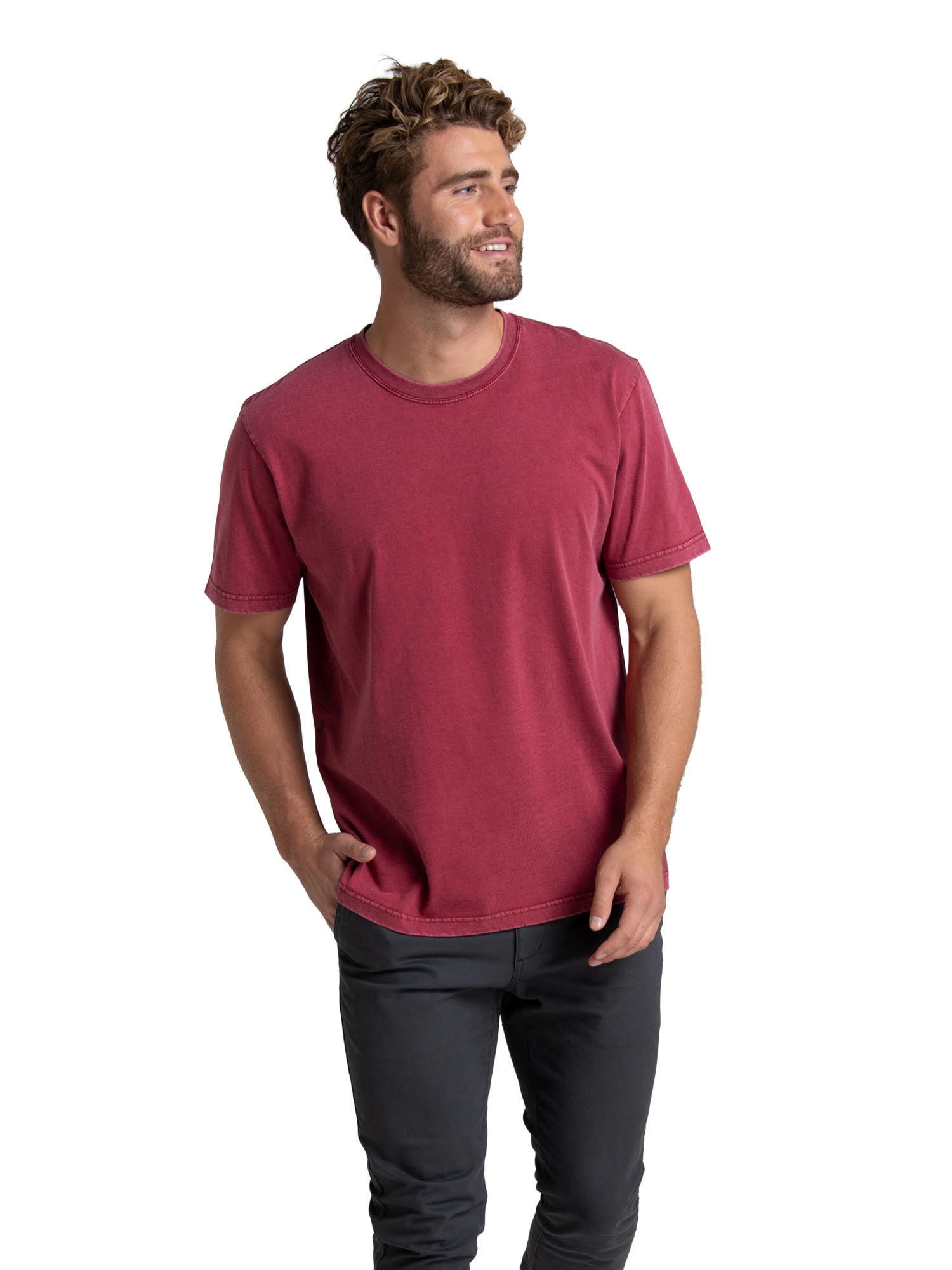 Fruit of the Loom Men's Ultra-Soft Garment Dyed Crewneck T-Shirt, Sizes S - 2XL - Walmart.com