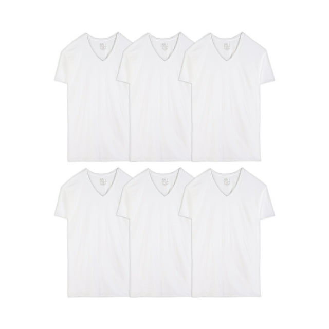 Fruit of the Loom Big Men's White V-Neck Undershirts, Extended Sizes, 3 Pack - Walmart.com