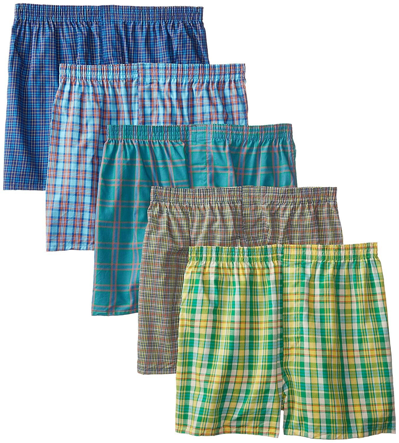 Fruit of the Loom Men's Woven Boxers 5 Pack Small - Walmart.com