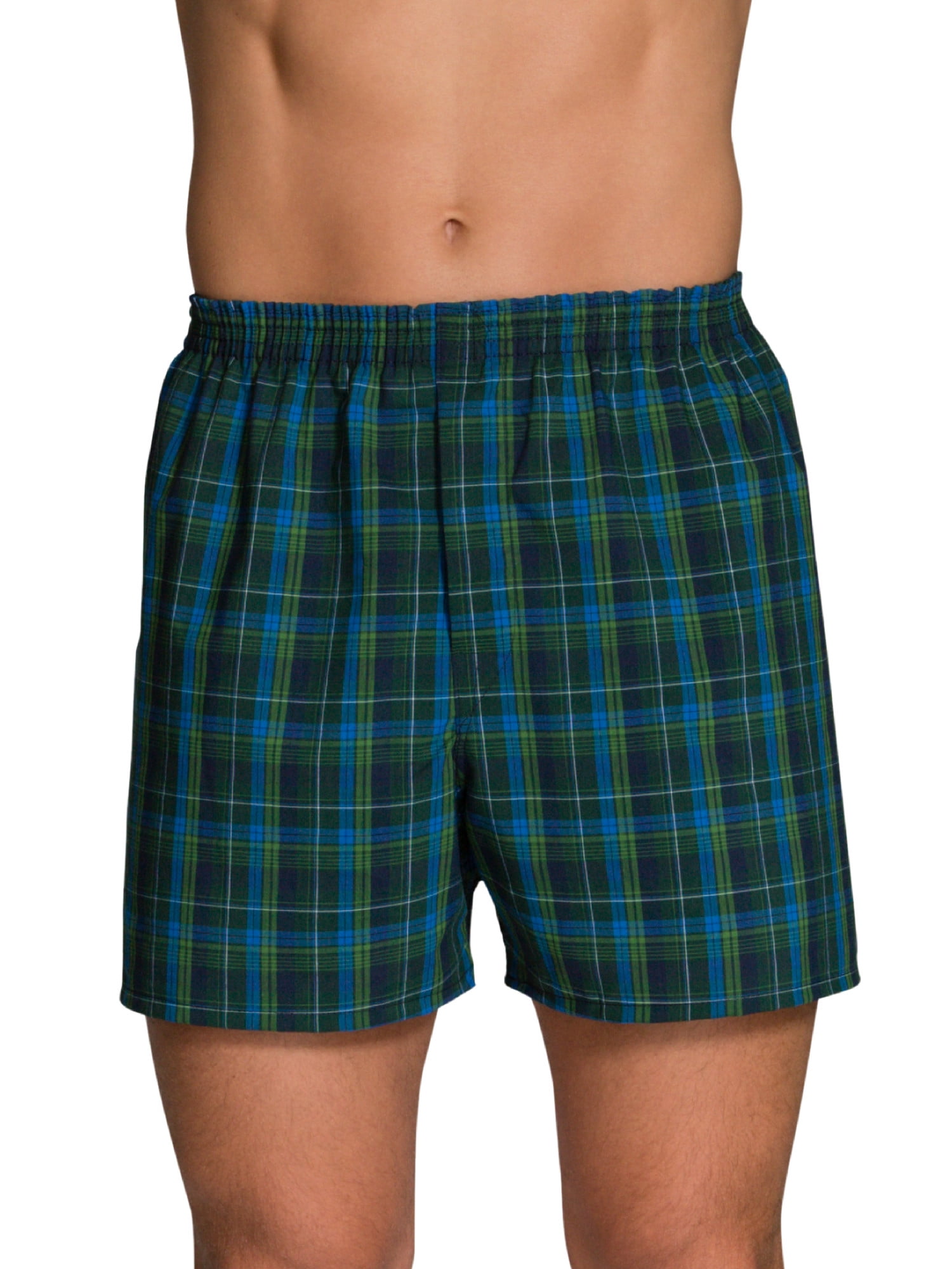 Fruit of the Loom men's Tartan Plaid Boxer 5-Pack - Walmart.com