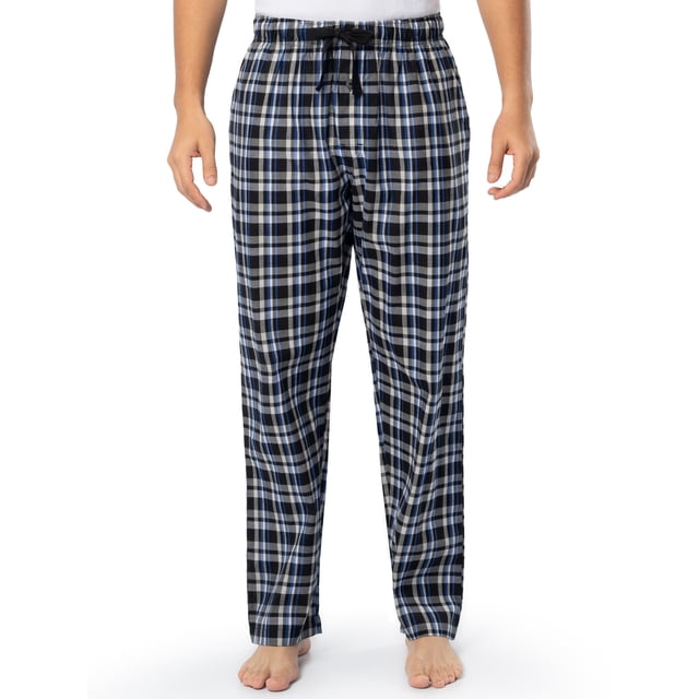 Fruit of the Loom Men's and Big Men's Microsanded Woven Plaid Pajama ...