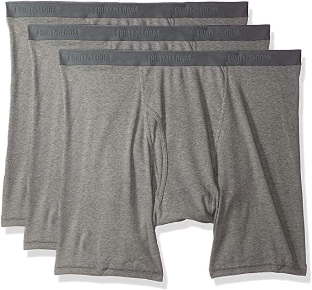 Fruit of the Loom Mens Big Man 3 Pack Boxer Briefs Underwear Assorted ...