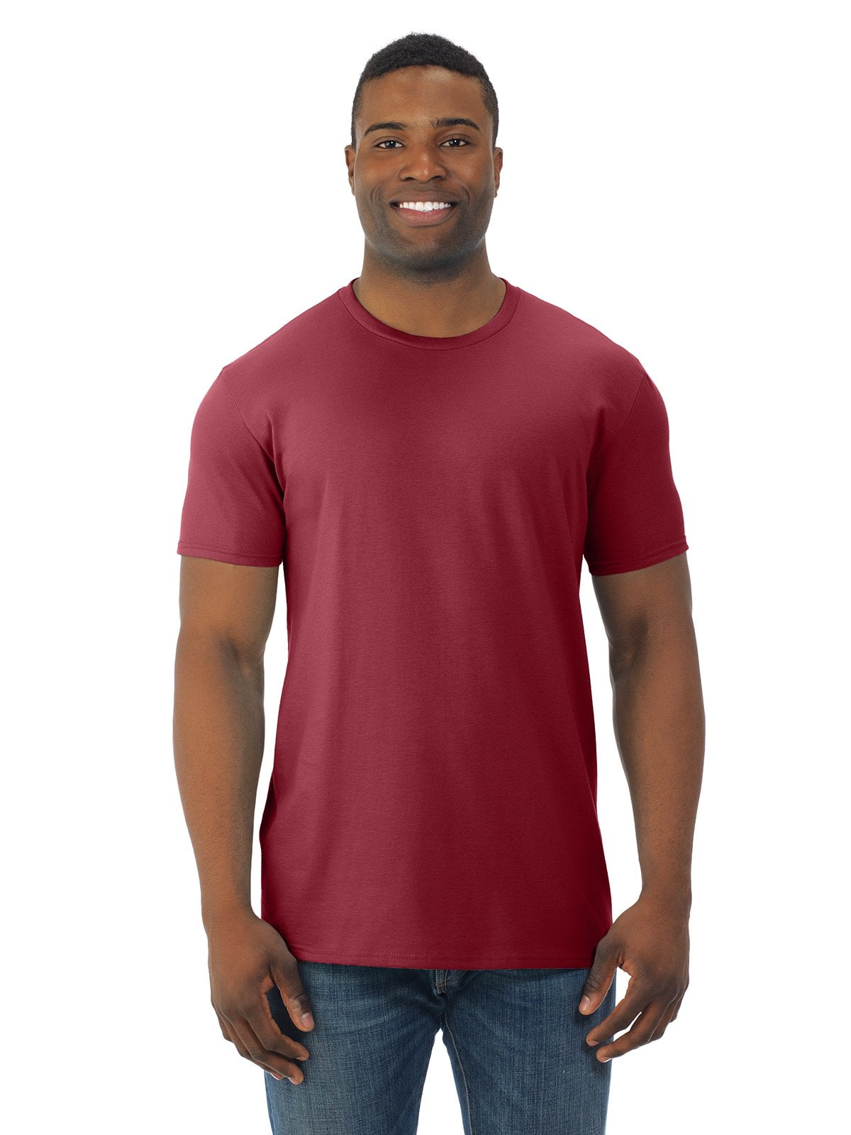 Fruit of the Loom Mens Cotton Jersey Crew T-Shirt SF45R Cardinal l Pack ...