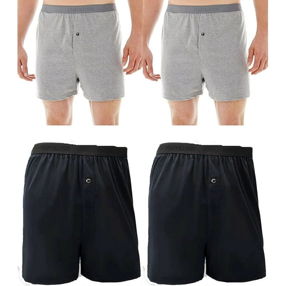Fruit of the Loom Mens Big and Tall 3XB Boxers 4-Pack Premium Cotton ...
