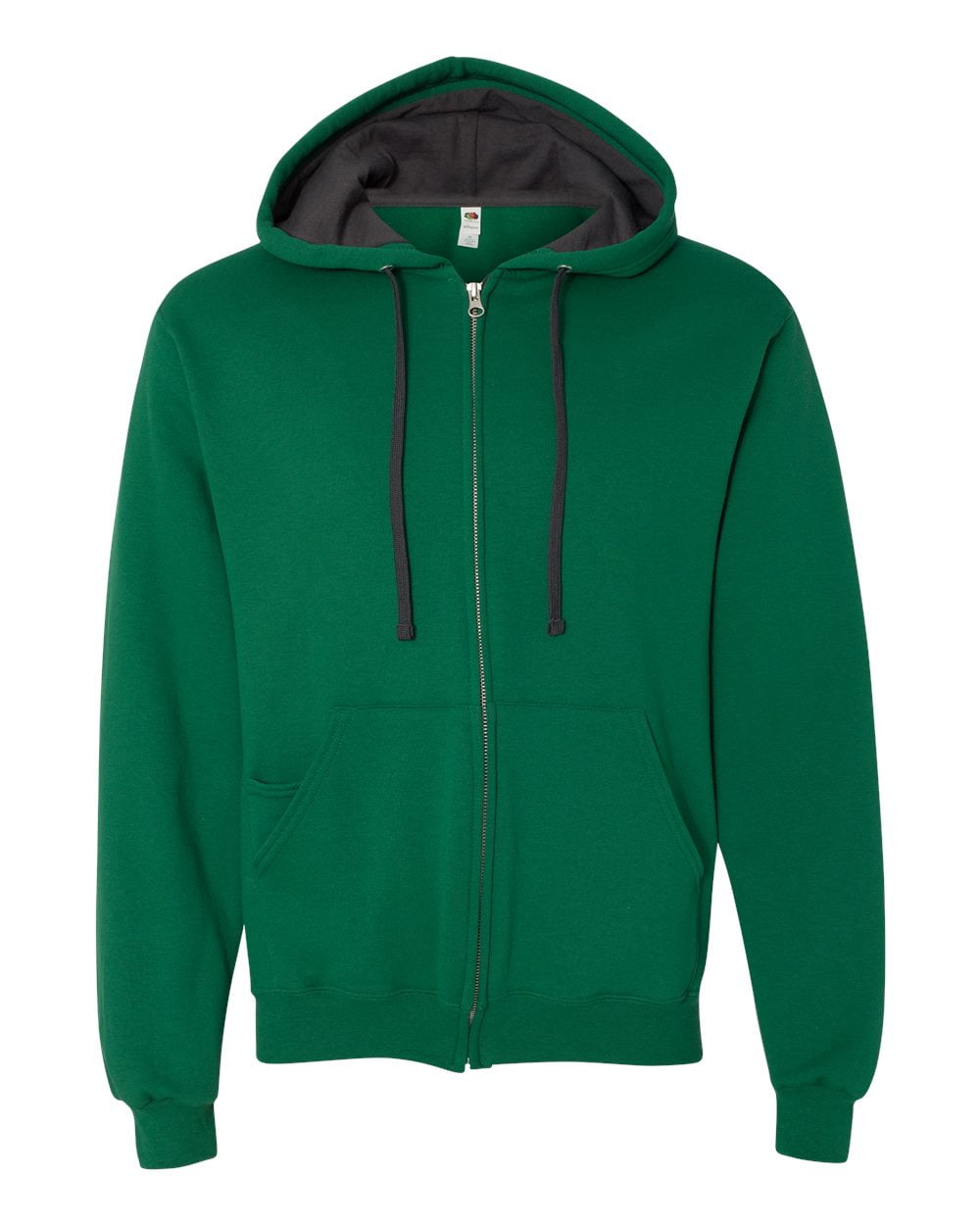 Fruit of the Loom Mens Sofspun Hooded Full-Zip Sweatshirt SF73R, 2XL, Clover - Walmart.com