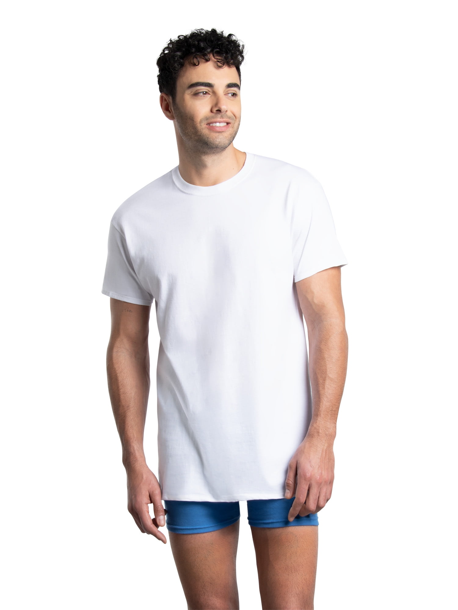 Fruit of the Loom Premium Men's Tagless Crew Neck Undershirts, 4-Pack, 100% Cotton - Walmart.com