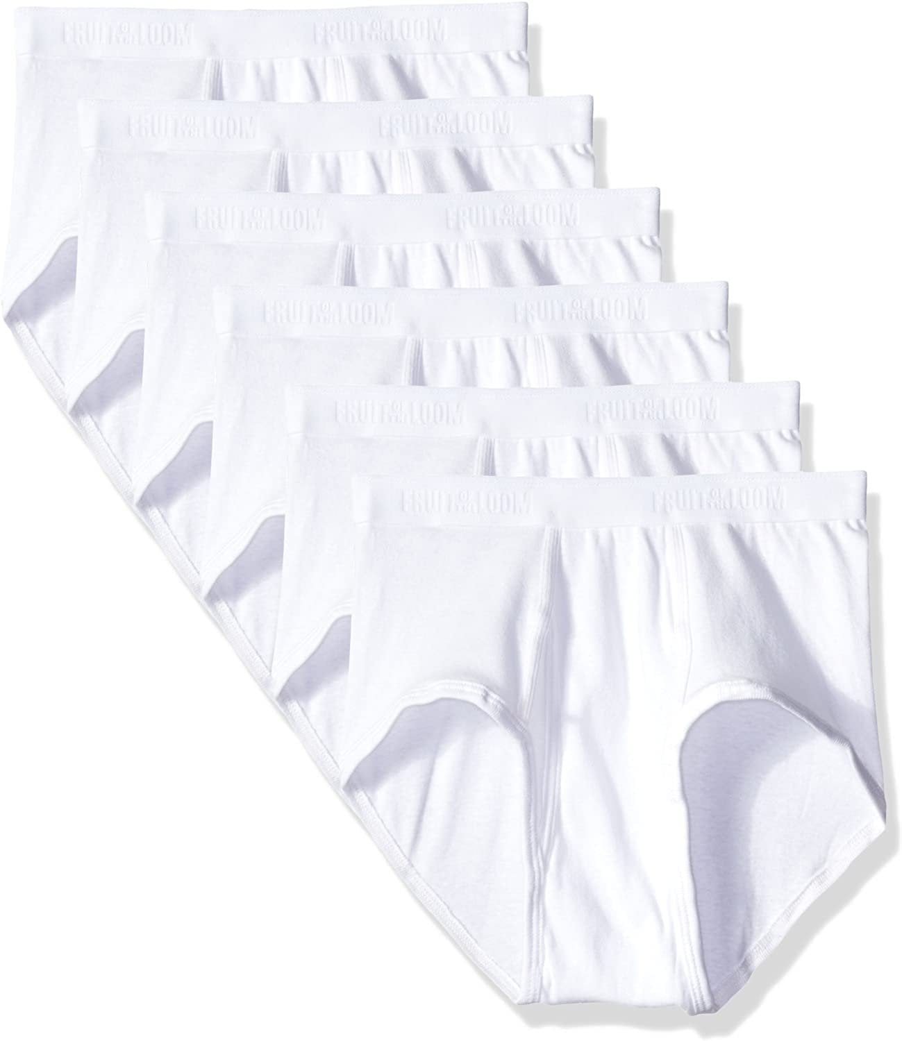 Fruit of the Loom Premium Men's White Briefs, Eversoft Ring Spun Cotton ...
