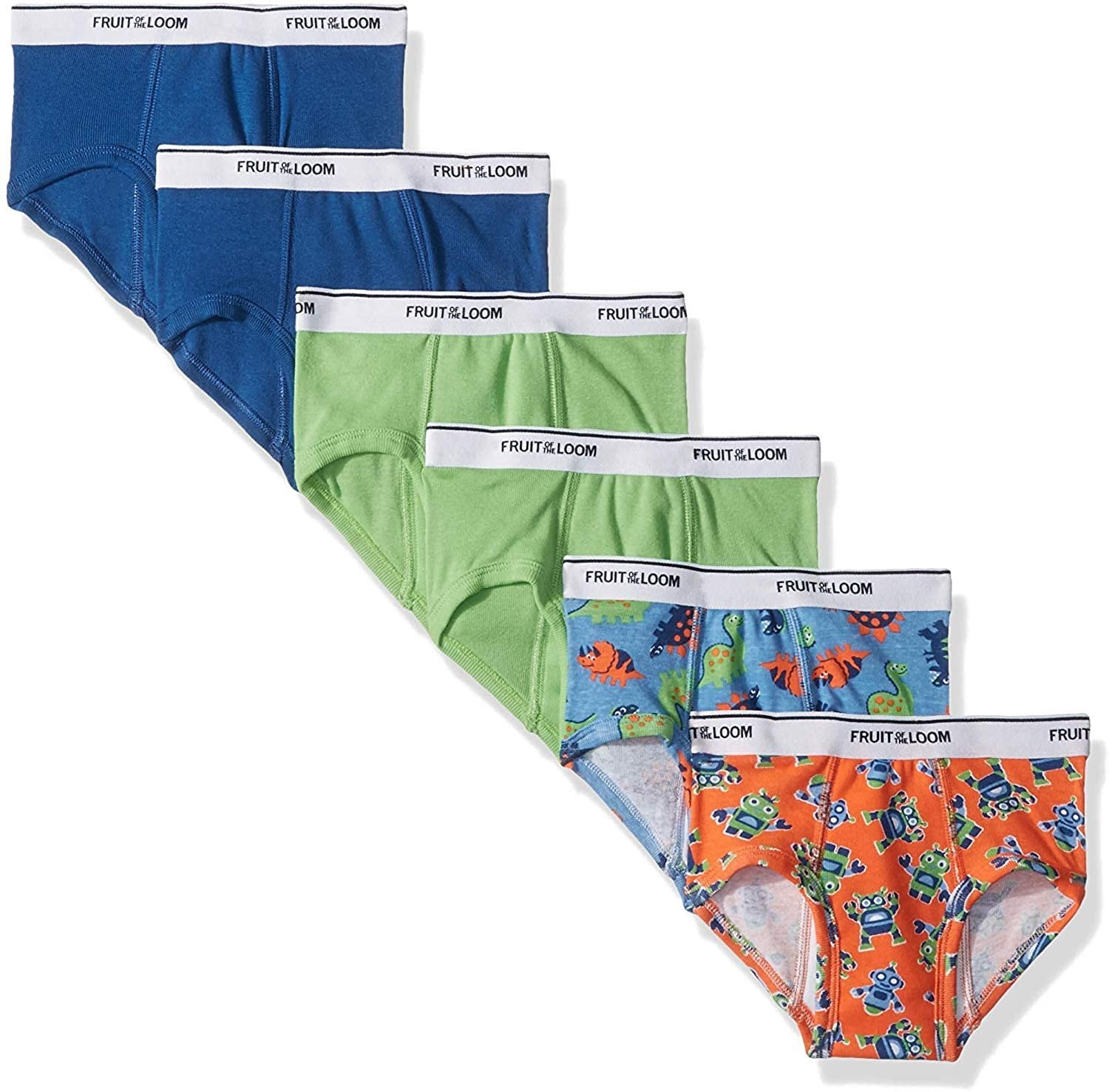Fruit of the Loom Toddler Boy Potty Training Cotton Briefs Underwear ...