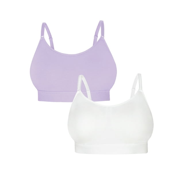 Fruit of the Loom Wireless Bra 2 Pack, Seamless, Adjustable, Sizes S to ...