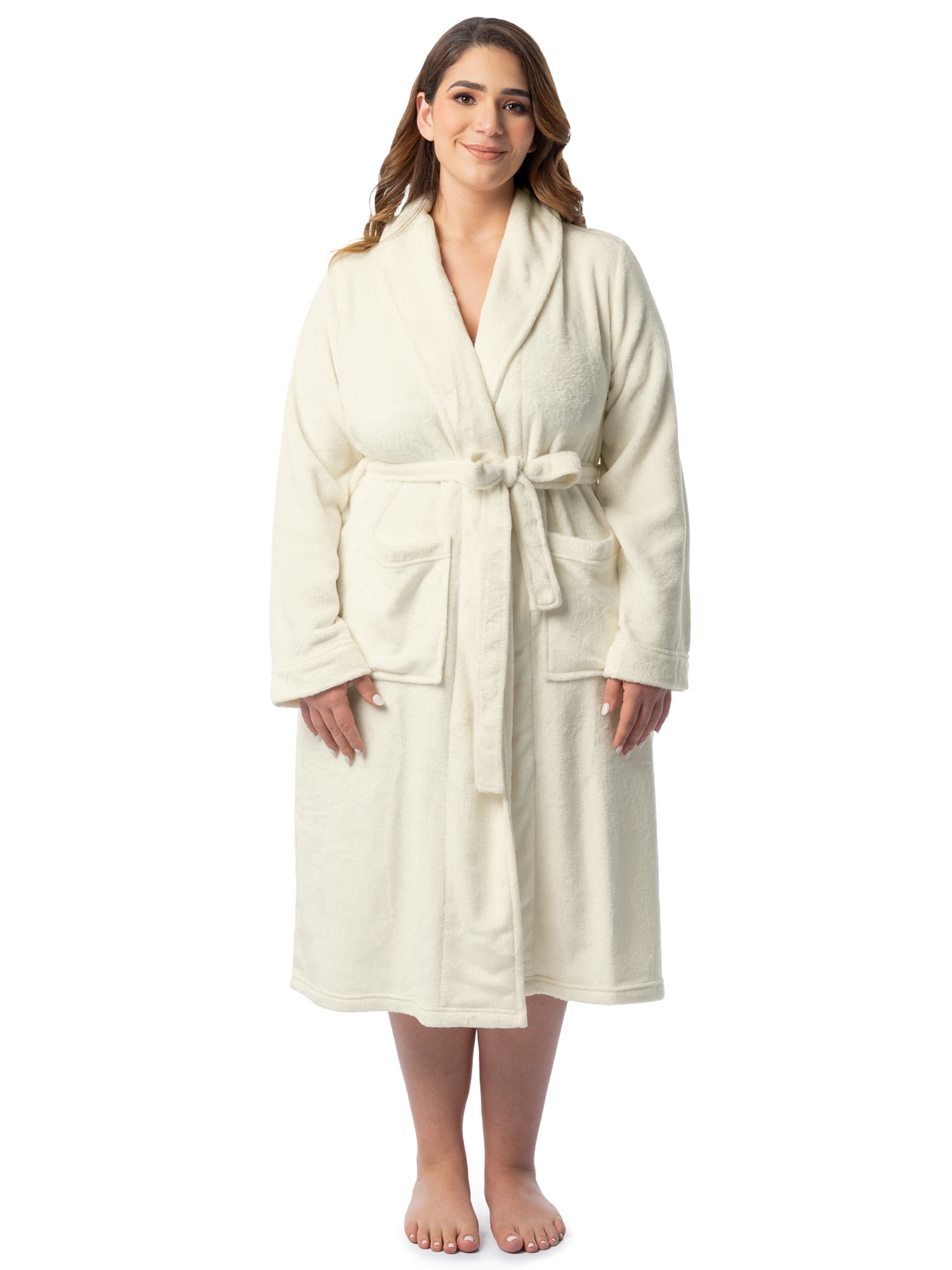 Fruit of the Loom Women's Beyond Soft Fleece Robe, Sizes XS/S-4X ...