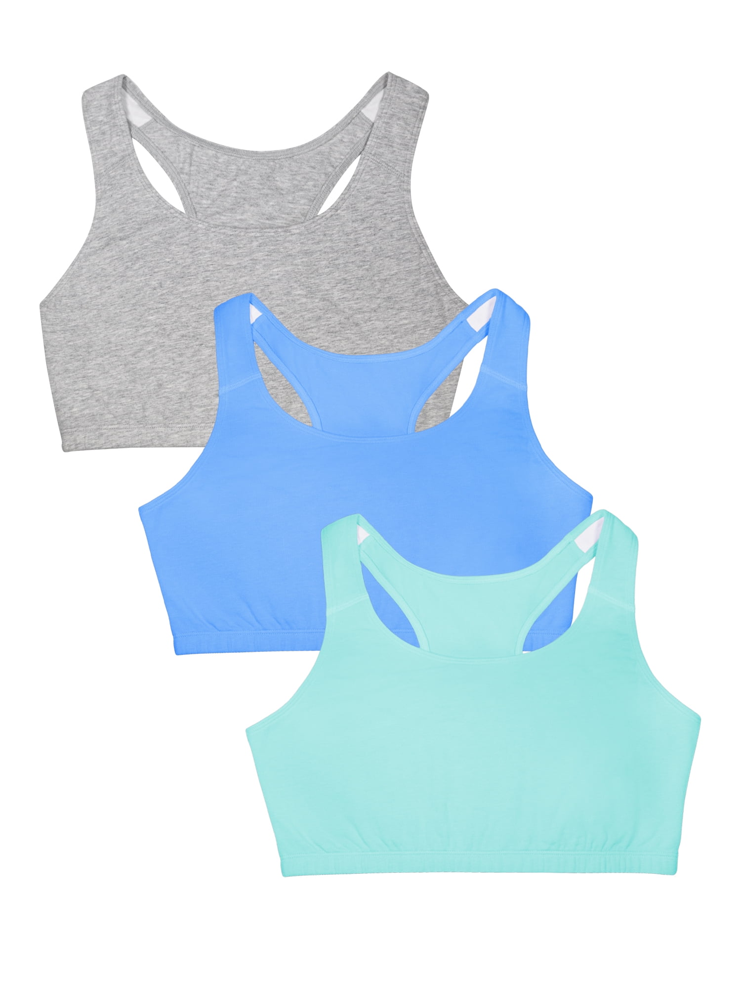 Fruit of the Loom Women's Tank Style Cotton Sports Bra, 3-Pack, Style ...