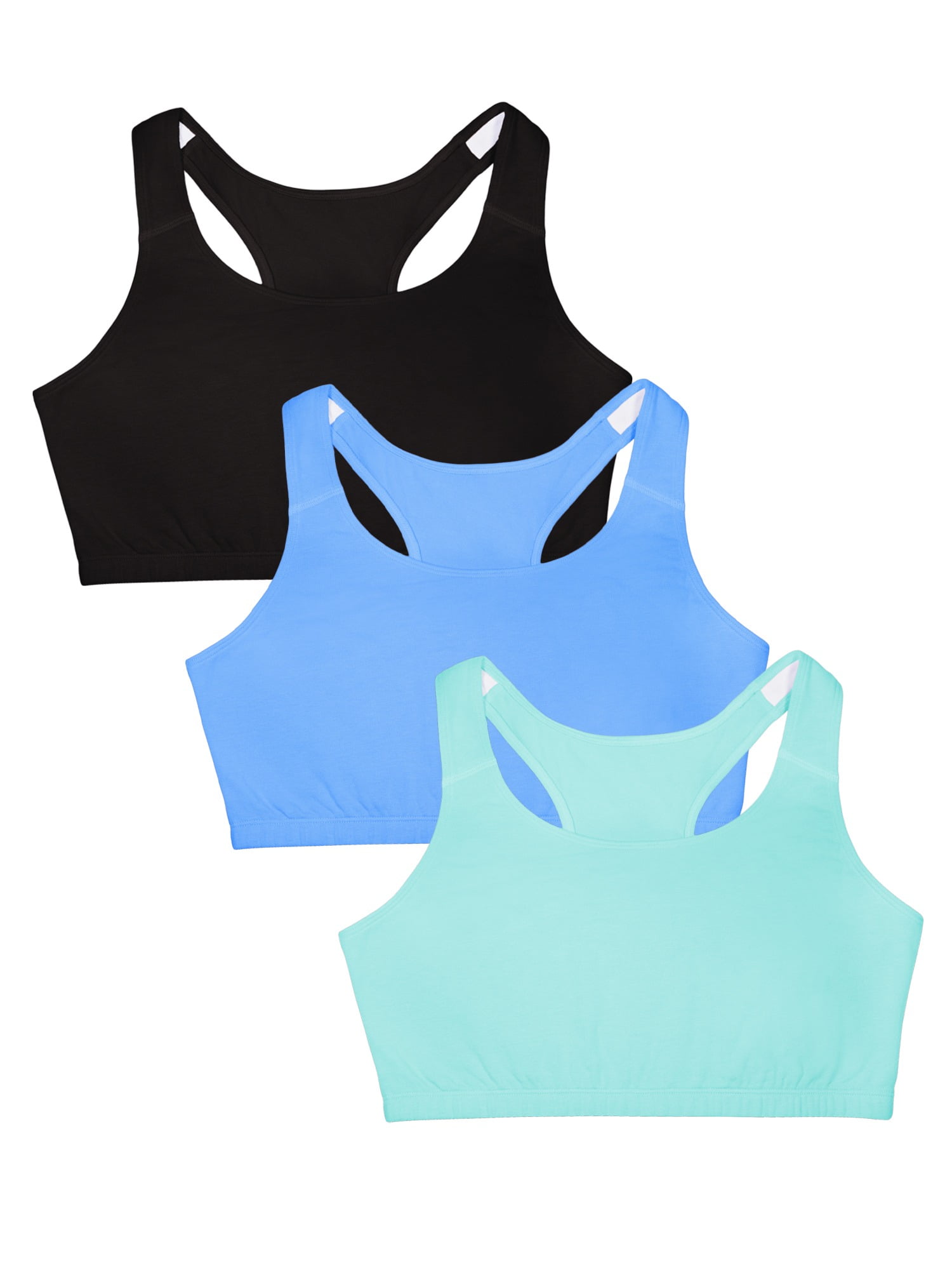 Fruit of the Loom Women's Tank Style Cotton Sports Bra, 3-Pack, Style ...