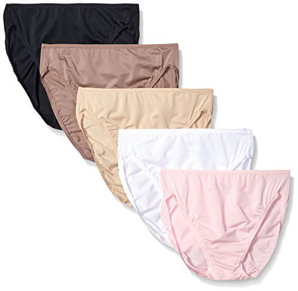 Fruit of the Loom Women's Underwear, 5 Pack Microfiber Hi-Cut Panties ...