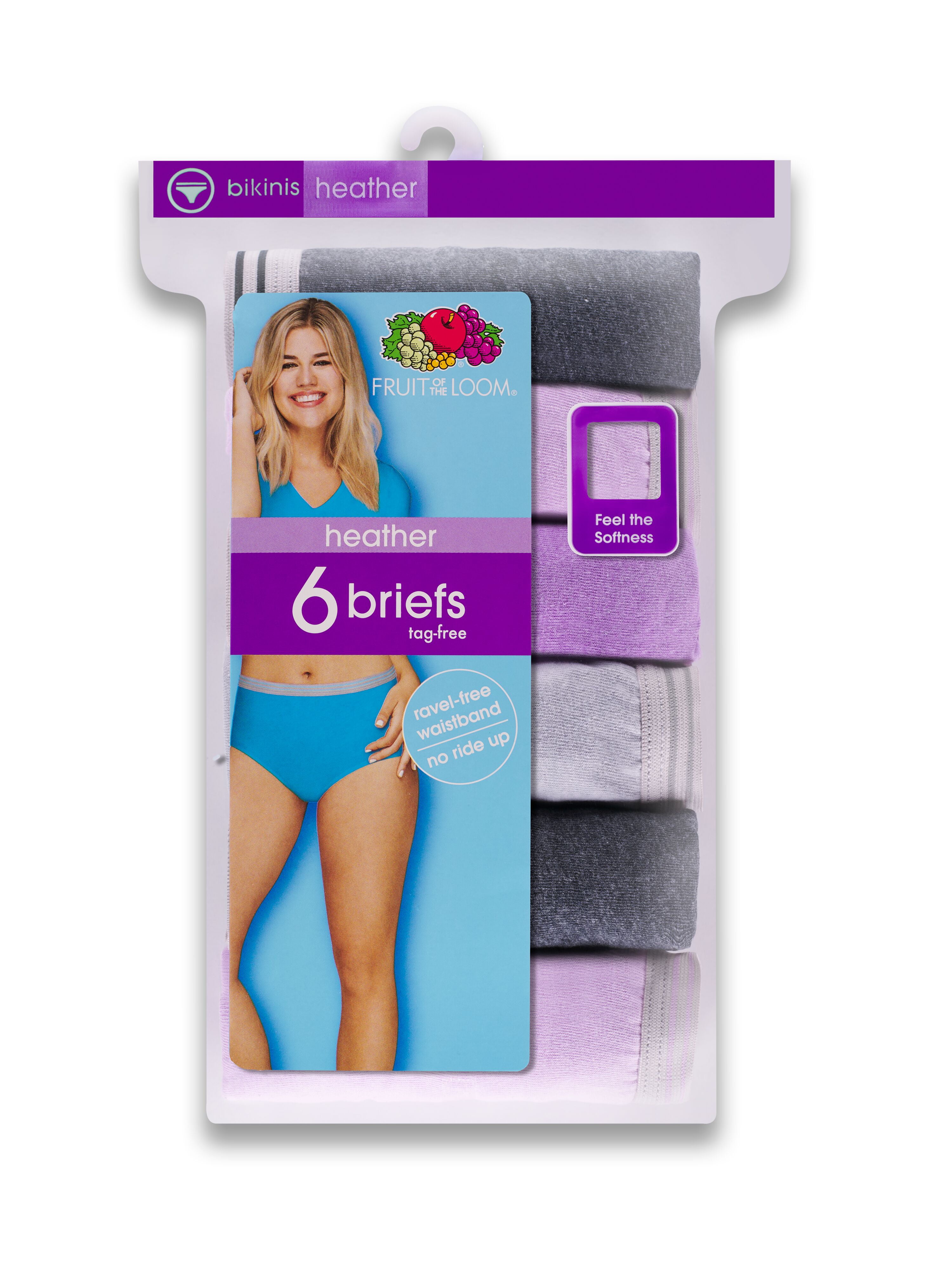 Fruit of the Loom Women's Cotton Brief Underwear, 6-Pack - Walmart.com