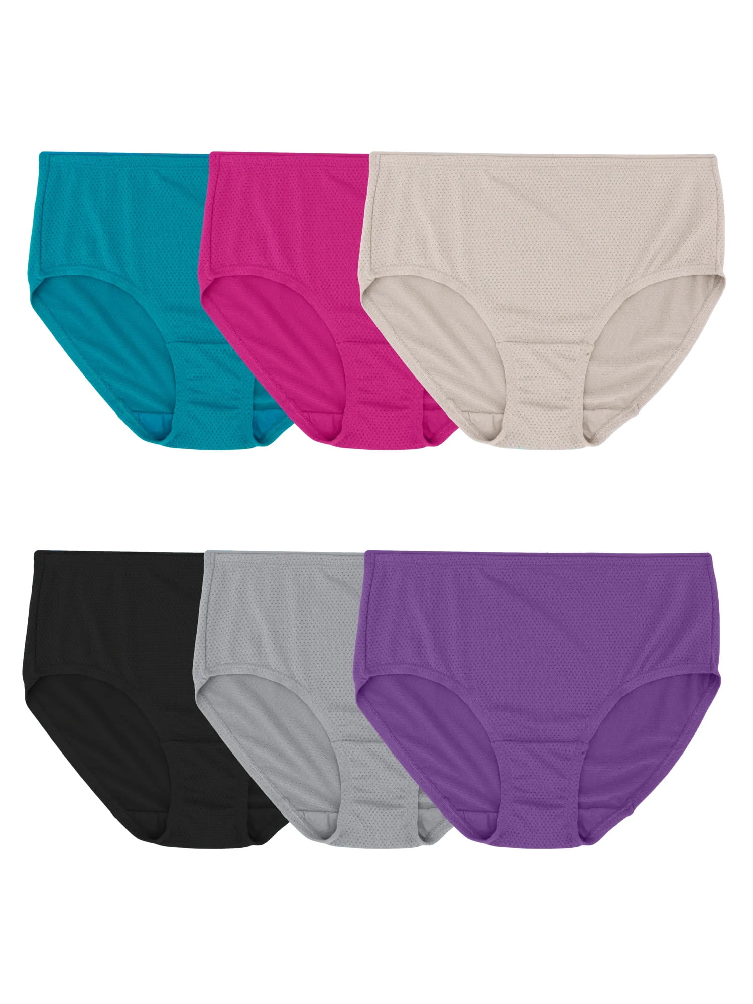 Fruit of the Loom Women's Breathable Micro-Mesh Underwear, 6-Pack ...