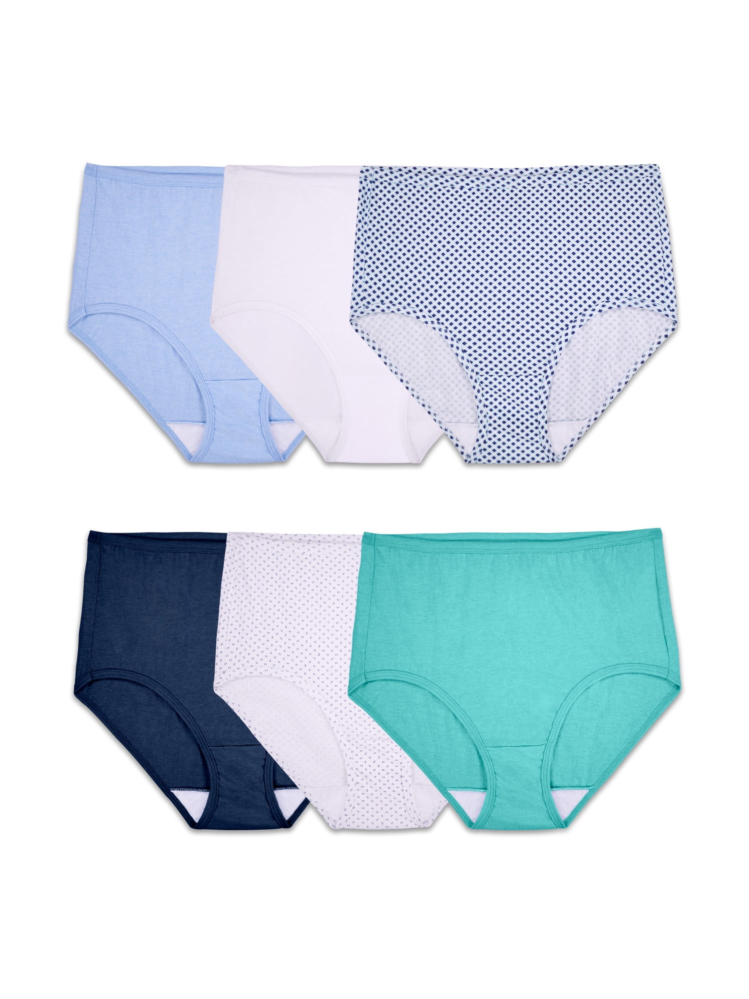 Fruit of the Loom Women's Cotton Brief Underwear, 6-Pack - Walmart.com
