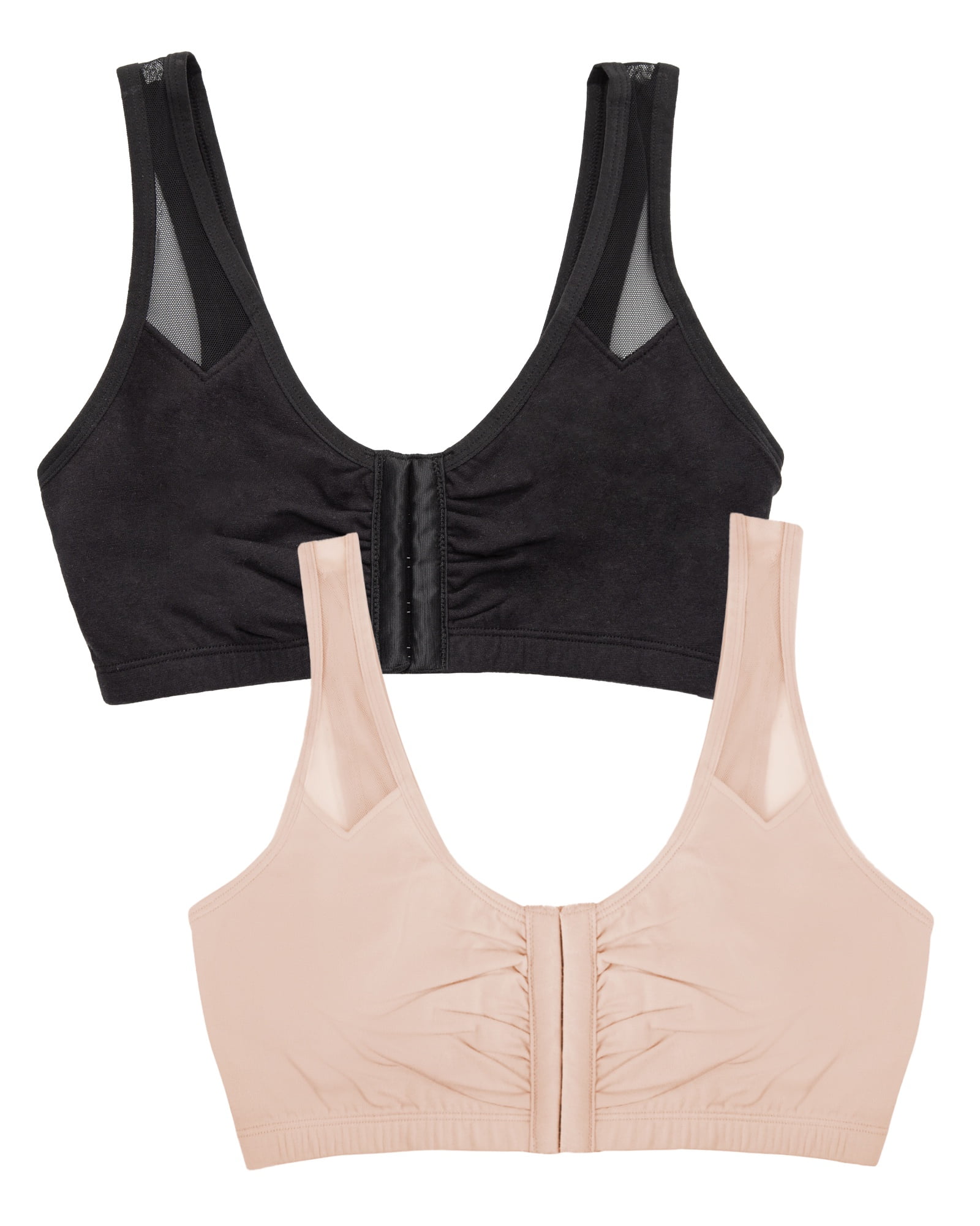 Fruit of the Loom Women's Comfort Front Close Sport Bra with Mesh ...