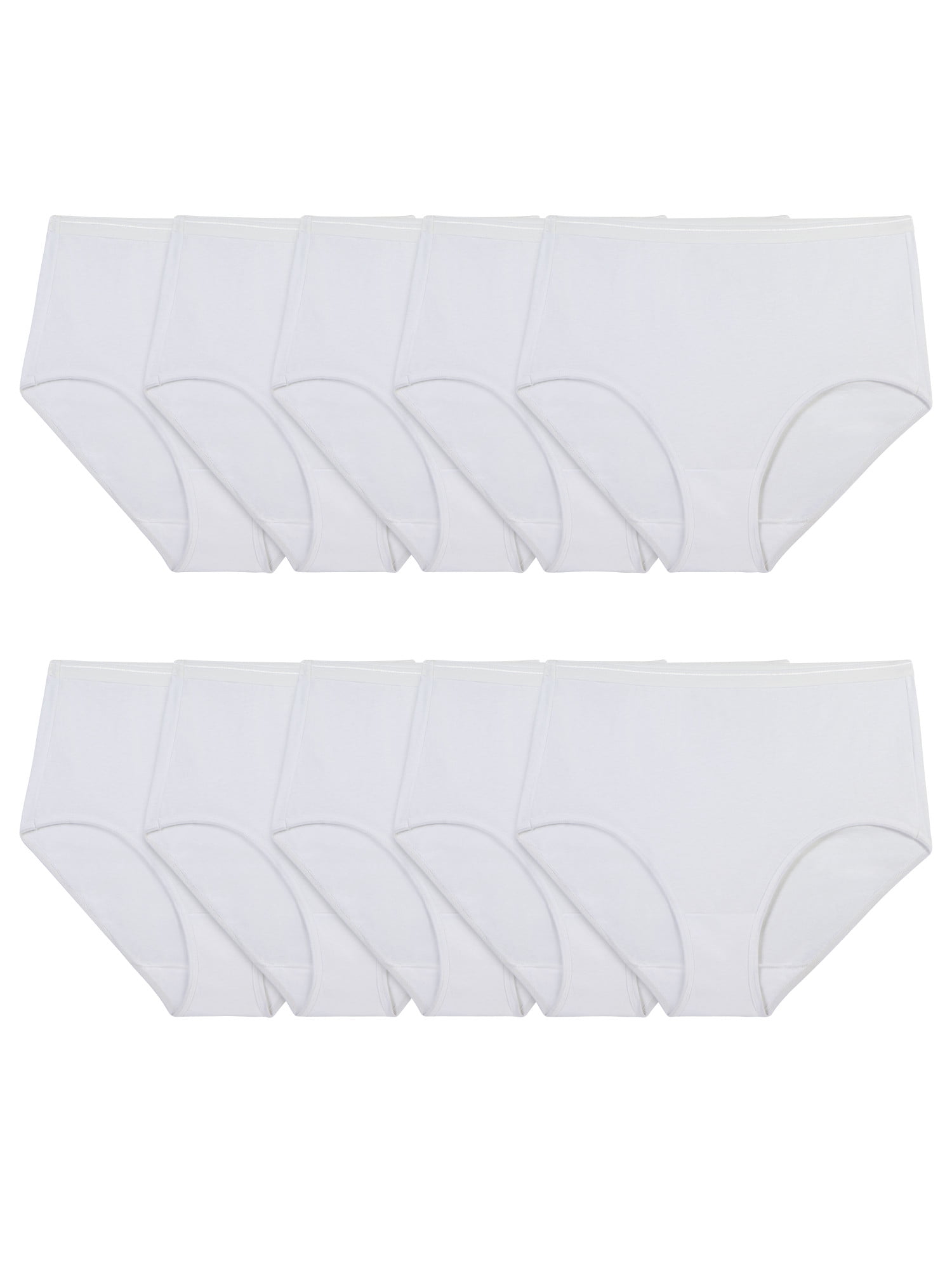 Fruit of the Loom Women's Cotton Brief Underwear, 10-Pack - Walmart ...