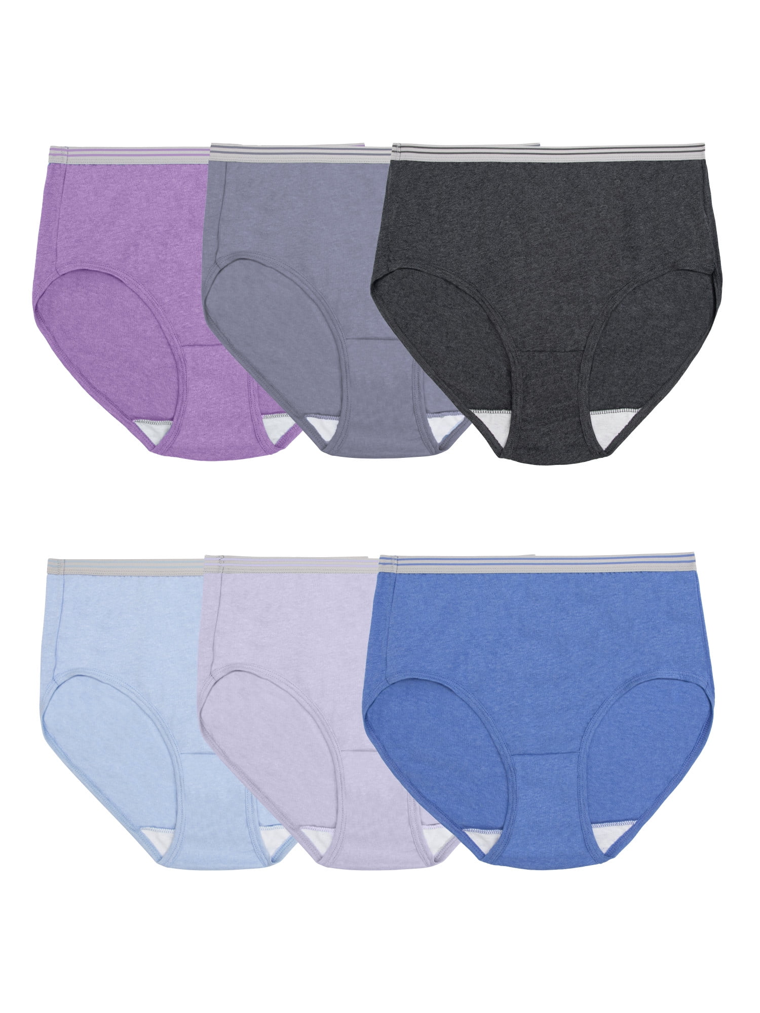 Fruit of the Loom Women's Cotton Brief Underwear, 6-Pack - Walmart.com