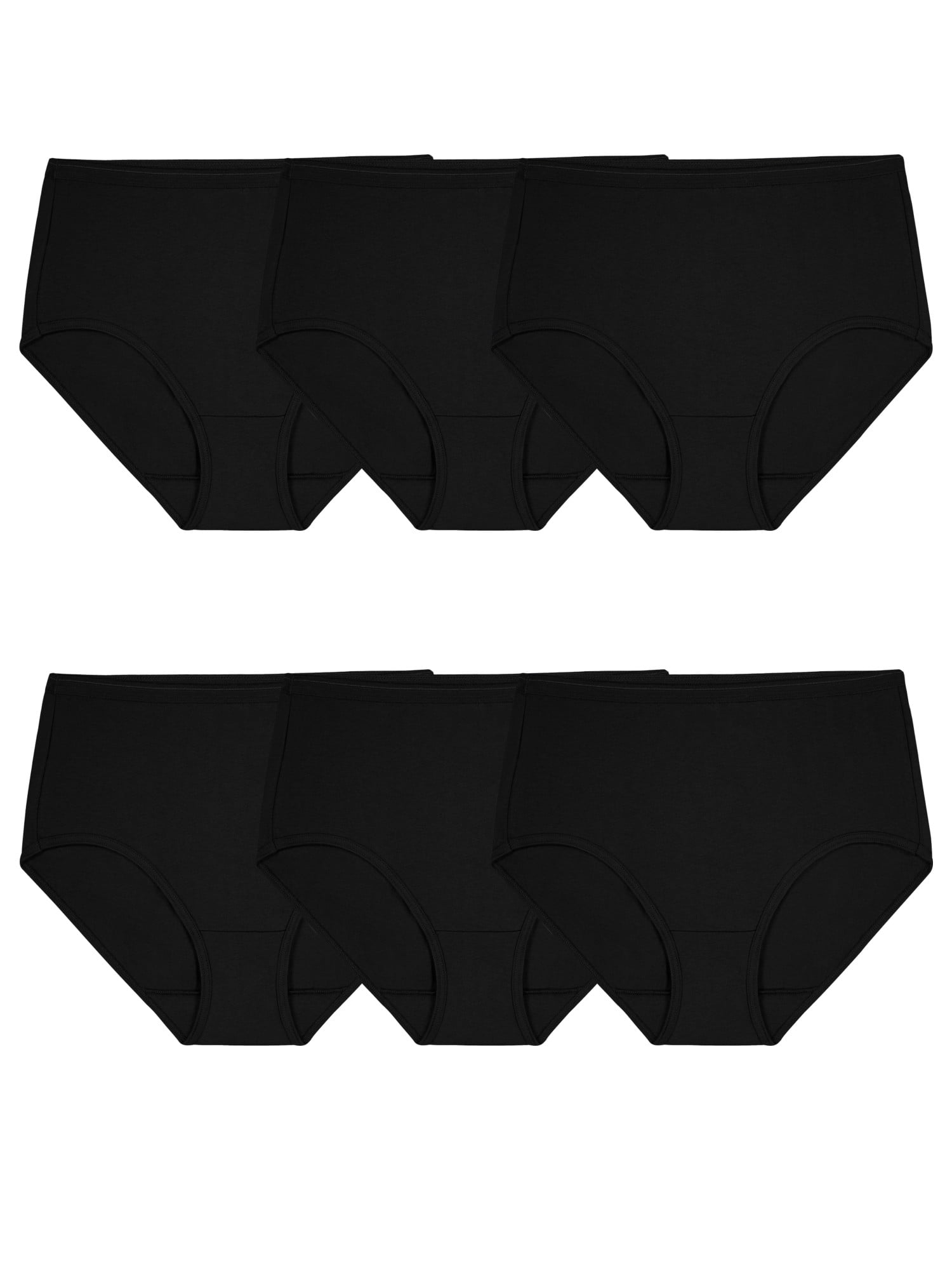 Fruit of the Loom Women's Cotton Brief Underwear, 6-Pack - Walmart.com
