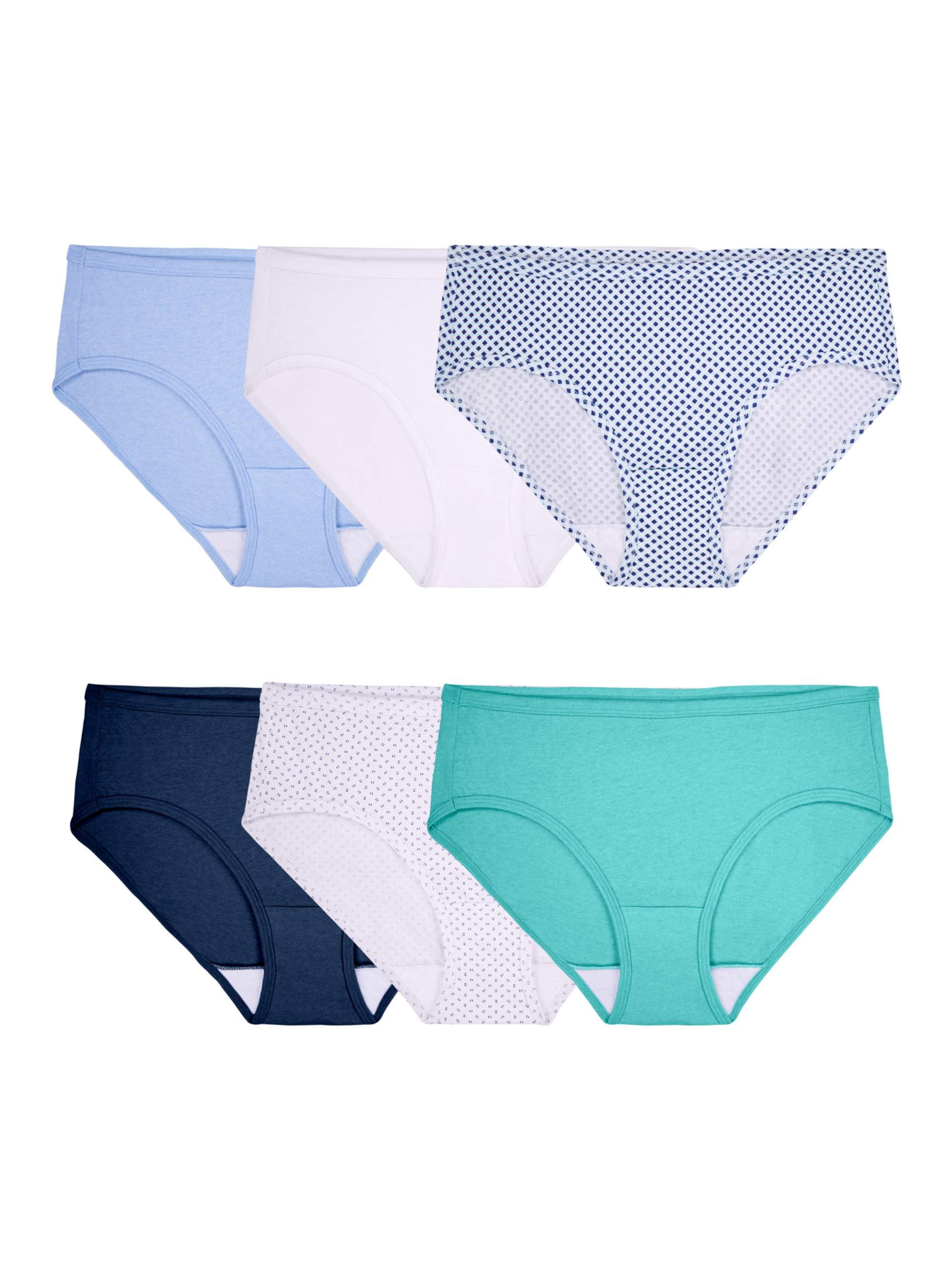 Fruit of the Loom Women's Cotton Hipster Panties, Comfort Covered, 6 ...