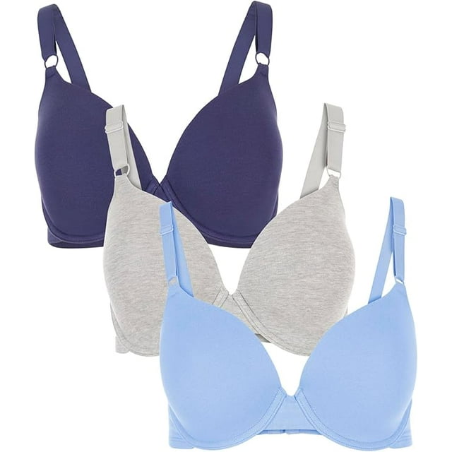 Fruit of the Loom Women's Cotton T-Shirt Bra, 3-Pack, FT797PK, Sizes ...