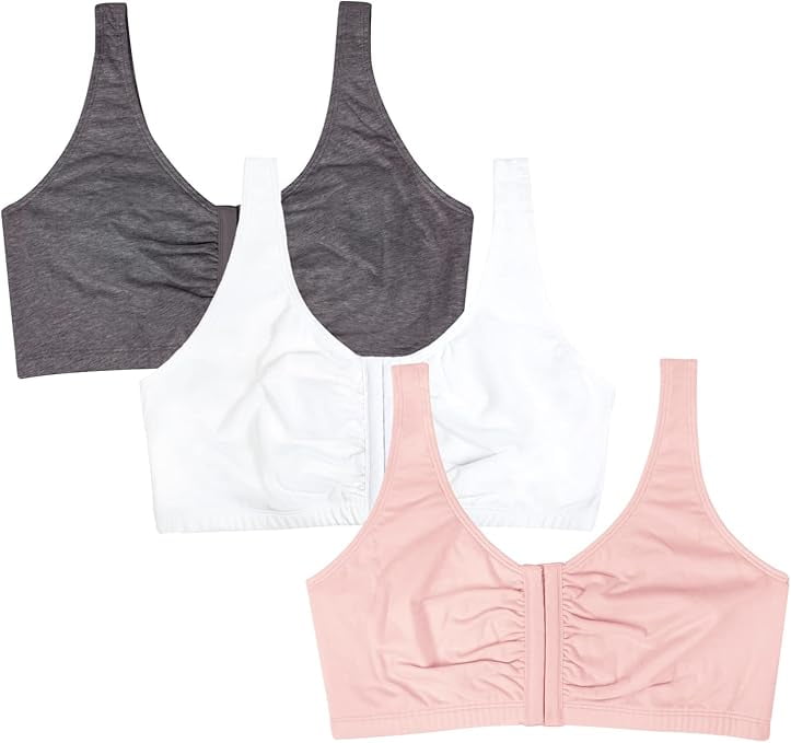 Fruit of the Loom Women's Front Closure Cotton Bra, Blushing Rose ...