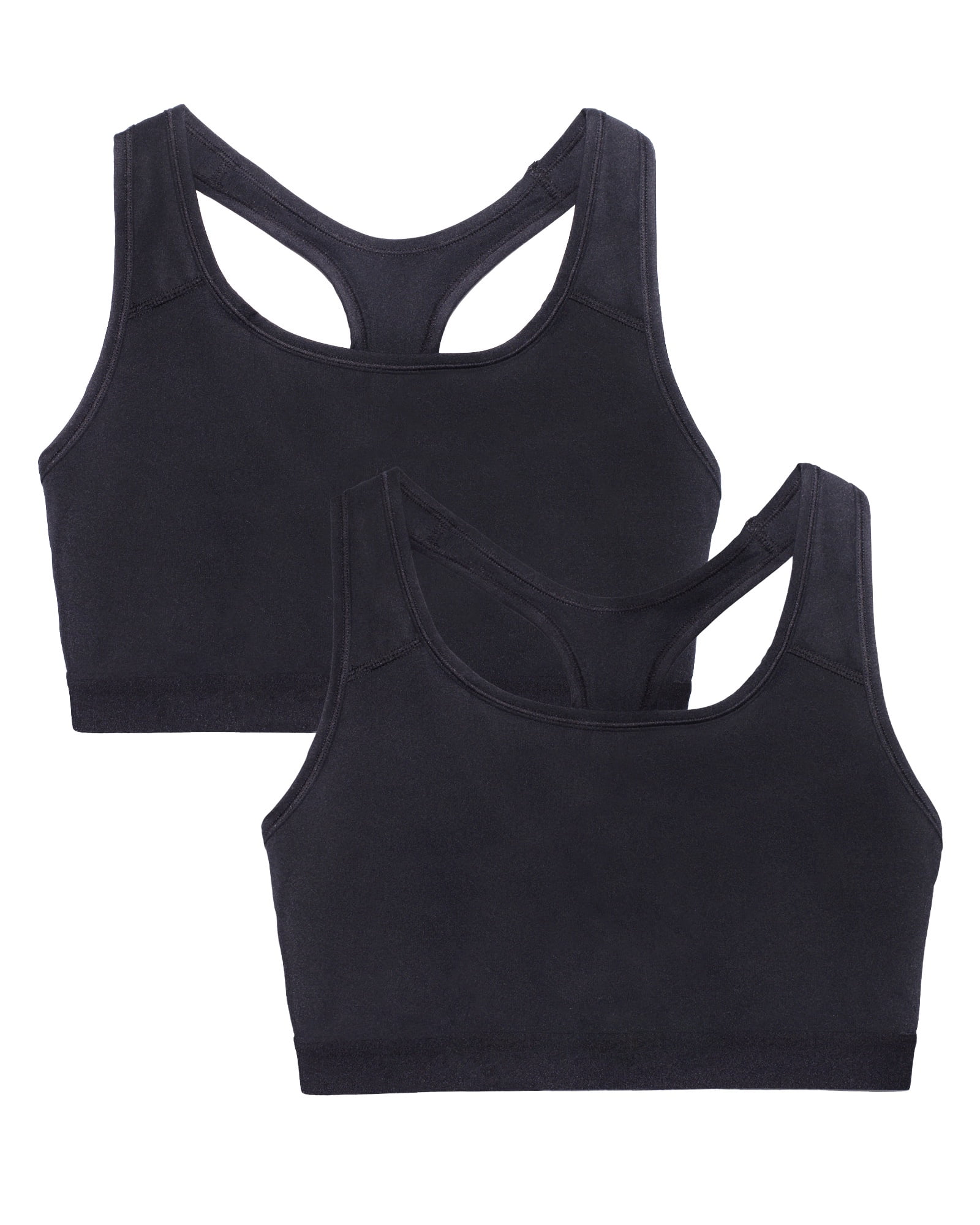 Fruit of the Loom Women's 2-Pack Medium Impact Sports Bras Supports ...