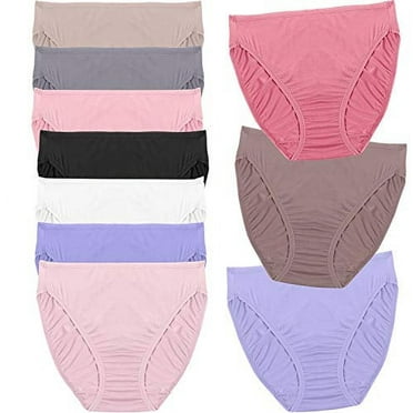 Fruit of the Loom Women's 5 Pack Microfiber Hi-Cut Panties, Assorted, 9 ...