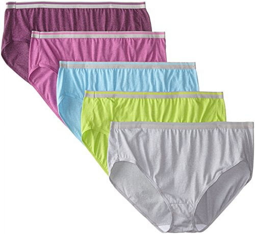 Fruit of the Loom Women's Plus Size Fit for Me 5 Pack Microfiber Hi-Cut ...
