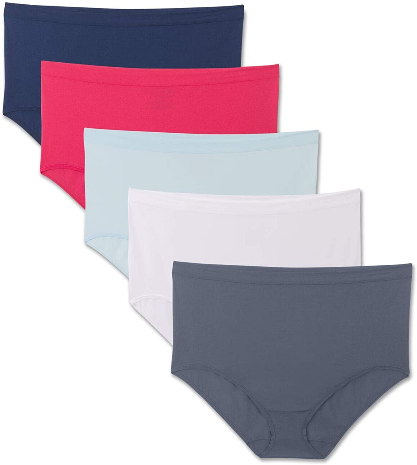 Fruit of the Loom Women's Plus Size Fit for Me Seamless Multi Pack ...