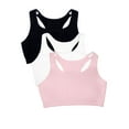Fruit of the Loom Women's Racerback Style Cotton Sports Bra, 3-Pack ...