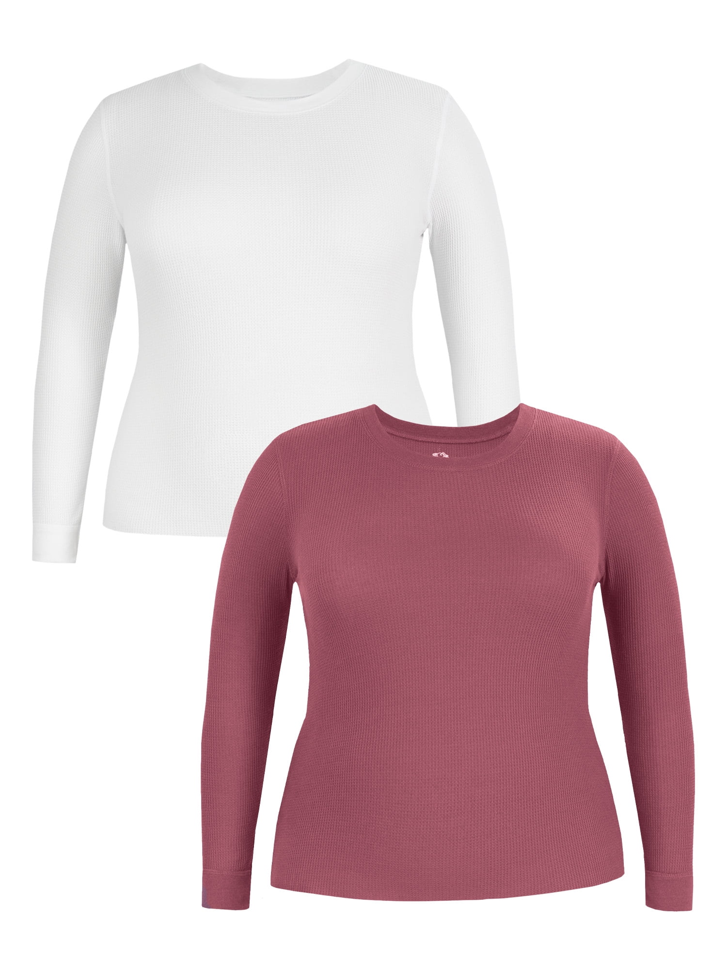 Fruit of the Loom Women's Recycled Waffle Thermal Top 2PK, Sizes XS-4XL ...