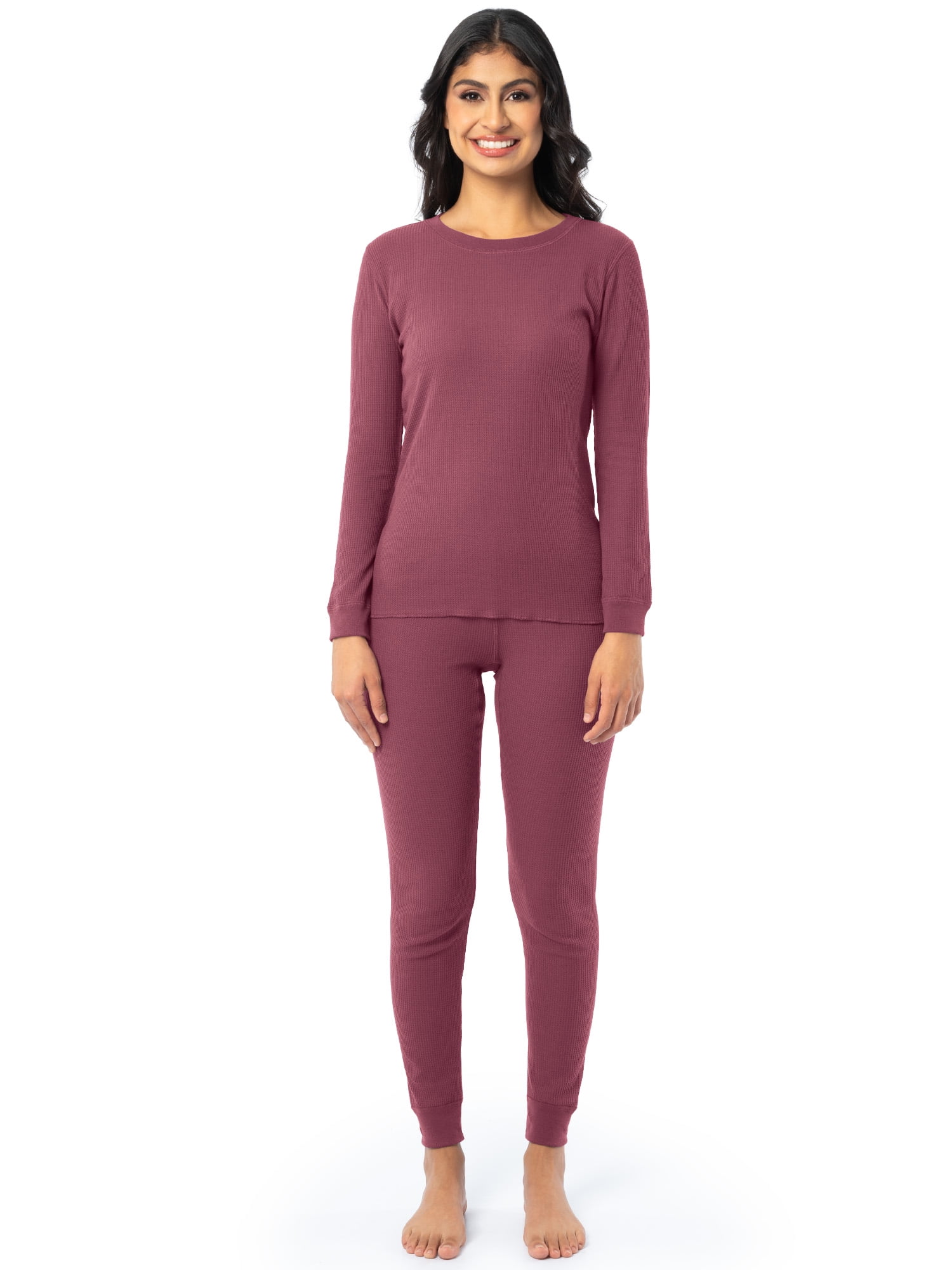 Fruit of the Loom women's Recycled Waffle Thermal Set - Walmart.com