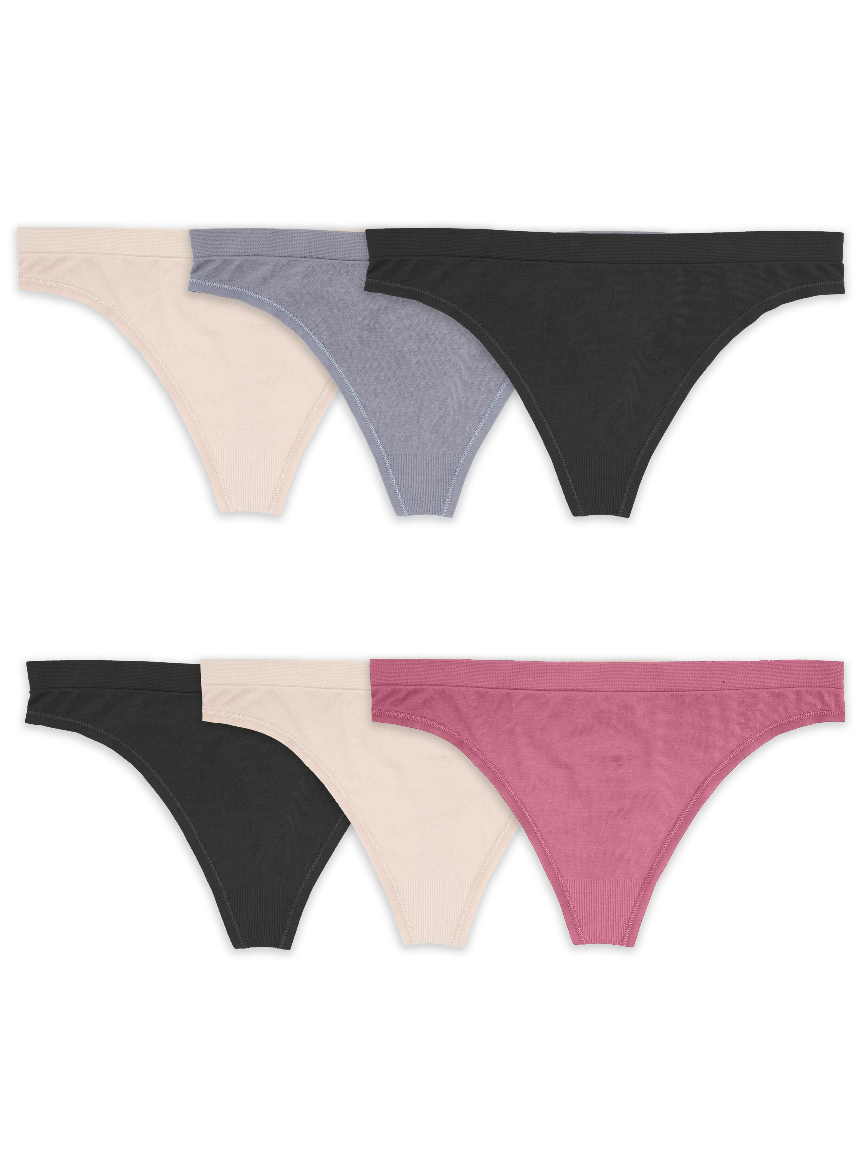 Fruit of the Loom Women's 360 Stretch Seamless Underwear, 6-Pack ...