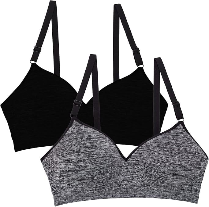 Fruit of the Loom Women's Seamless Wire Free Push-up Bra, Black Hue ...